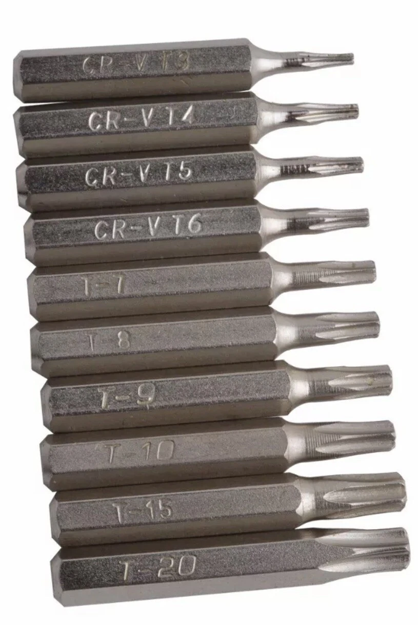 10X Micro Bit Driver Set TR6-T20H Security Torx T3 T4 T5 T6 T7 T8 T9 ...