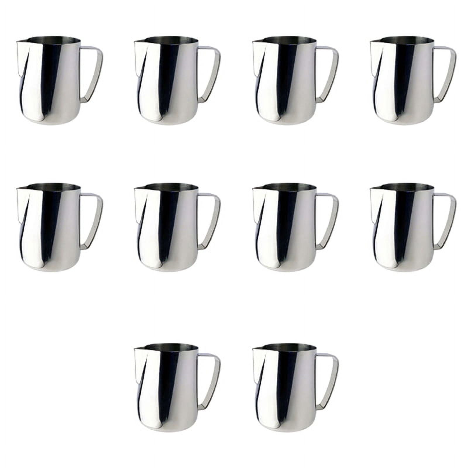 10X Milk Jug 350Ml Frothing Pitcher Pull Flower Cup Coffee Milk Frother ...