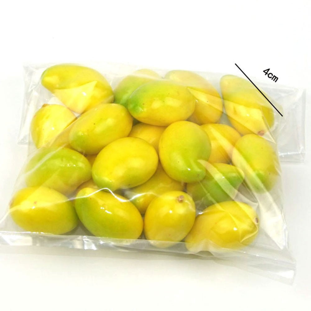 10X Mini Artificial Fruits Fake Cherry Mango Watermelon Banana Lime ...