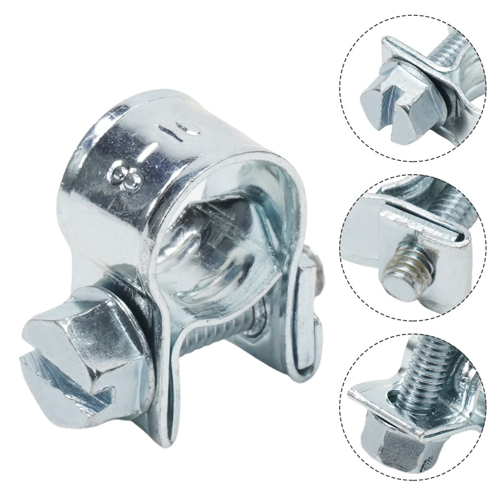 10X Mini Fuel Line Jubilee Hose Clips Clamp Diesel Petrol Pipe Coolant ...