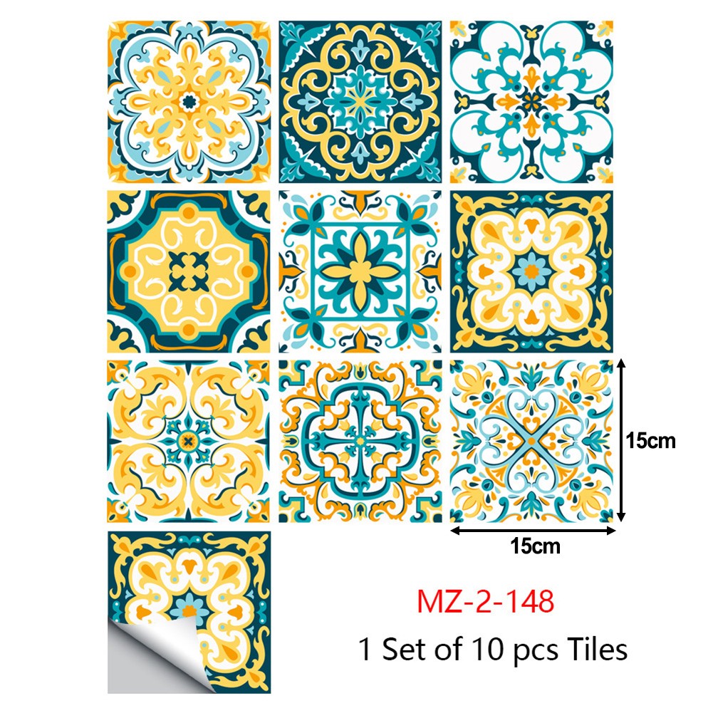 10X Mosaic Tile Stickers Stick Bathroom Kitchen Home Wall Or Floor Mz-2 ...