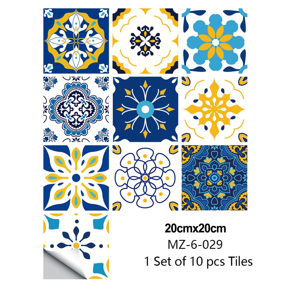 10X Mosaic Tile Stickers Stick Bathroom Kitchen Home Wall Or Floor Self ...