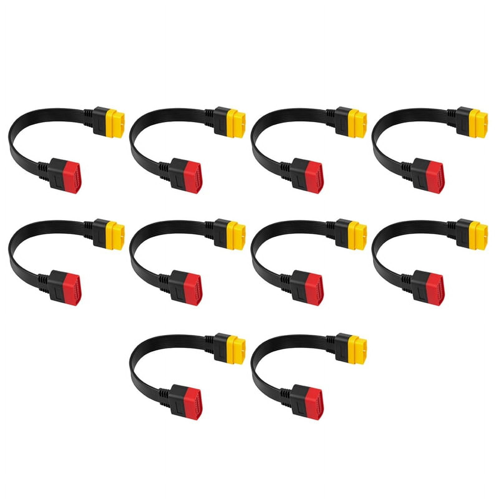 10X OBD OBD2 Extension Cable Connector for Launch X431 V/Easydiag 3.0/Mdiag/Golo Main 16Pin Male ...
