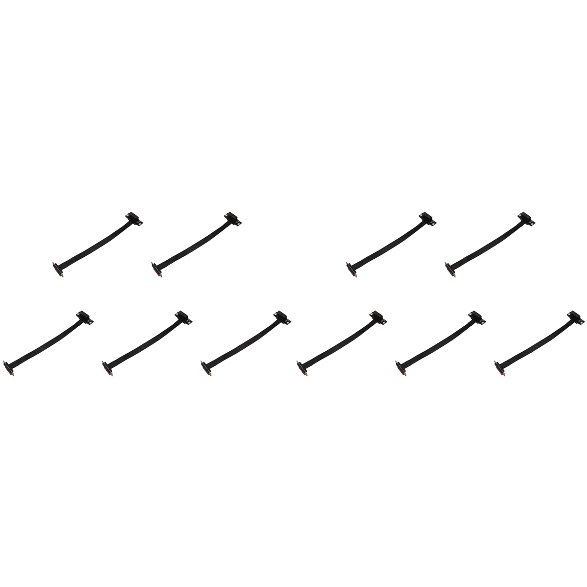 10X PCIE X1 Riser Cable Dual 90Degree Right Angle PCIe 3.0 X1 to X1 ...