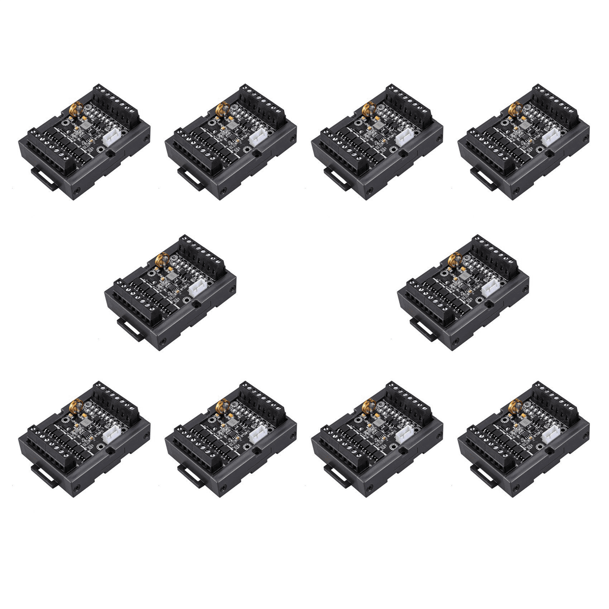 10X PLC Programmable Logic Controller DC 10-28V PLC Regulator FX1N-14MT Industrial Control Board ...