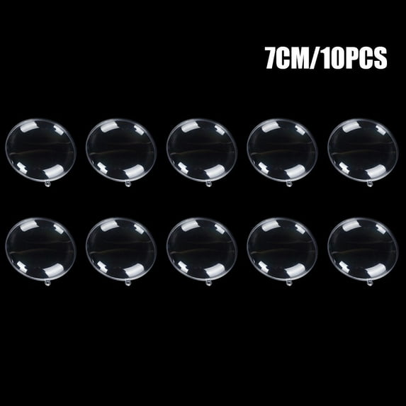 10X Plastic Clear Flat Ball Home Decor Wedding Candy Christmas Gifts ...