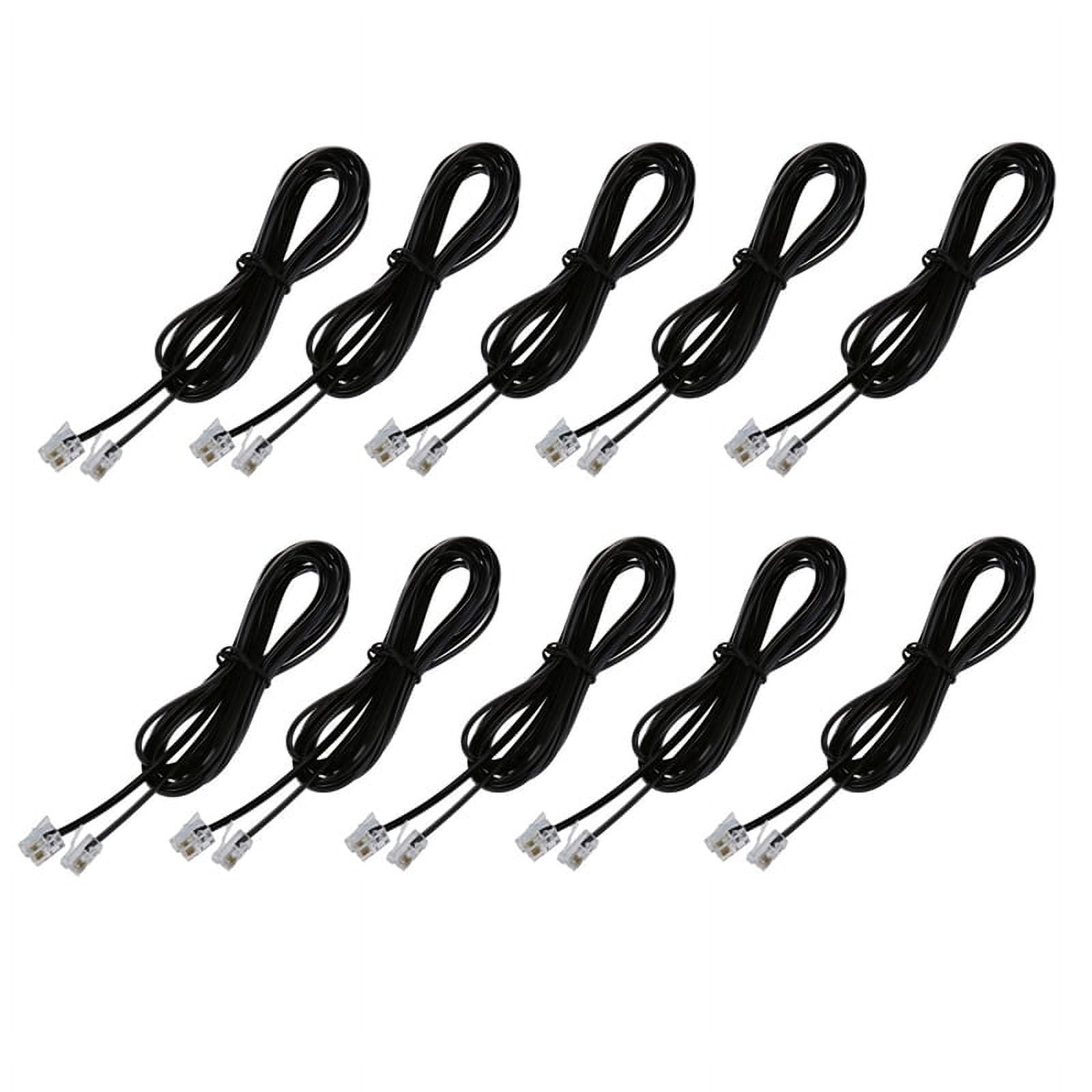 10X RJ11 6P4C Telephone Cable Cord ADSL Modem 2 Meters - Walmart.com