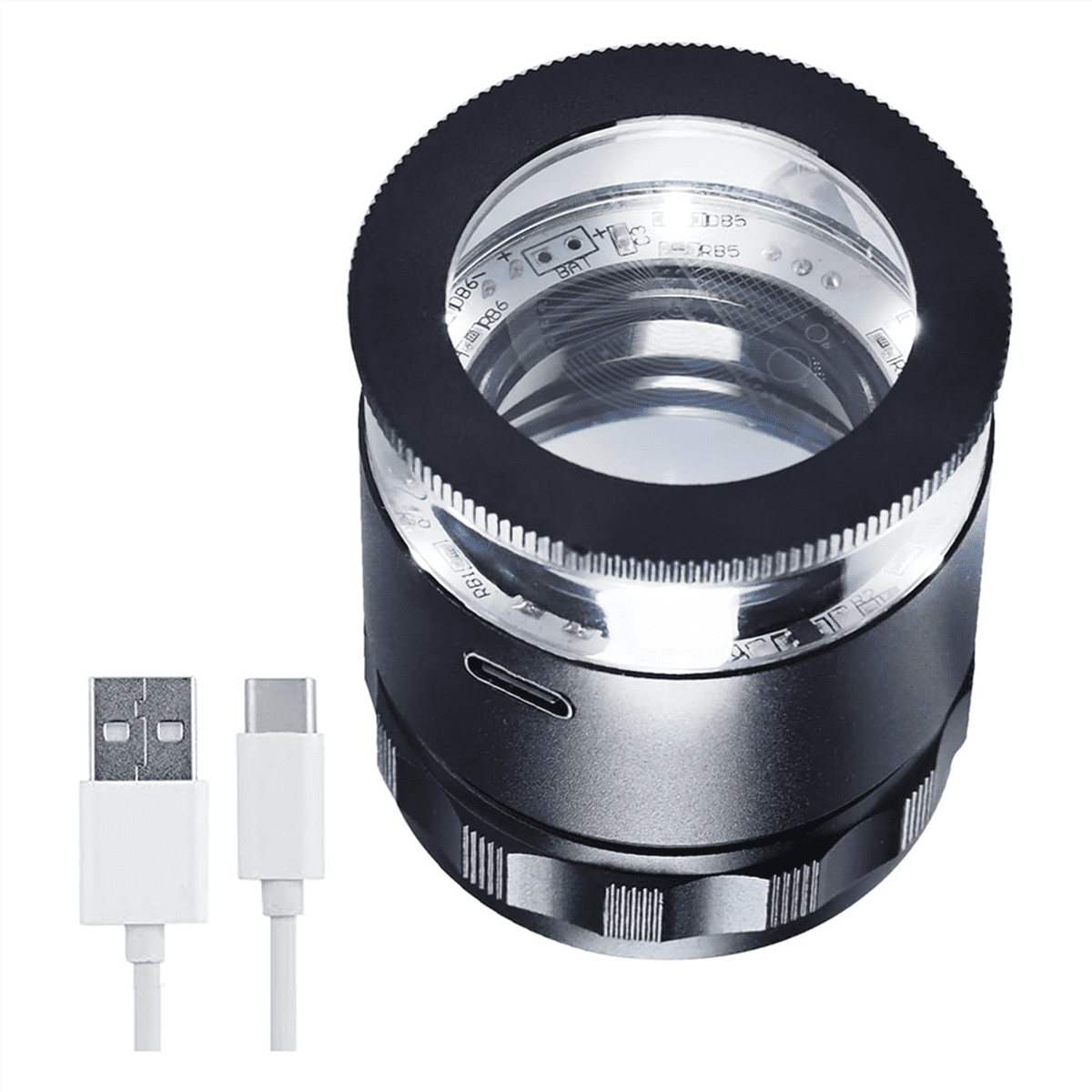 10X Rechargeable Magnifier with Optical Glass Lens Removable Multi ...