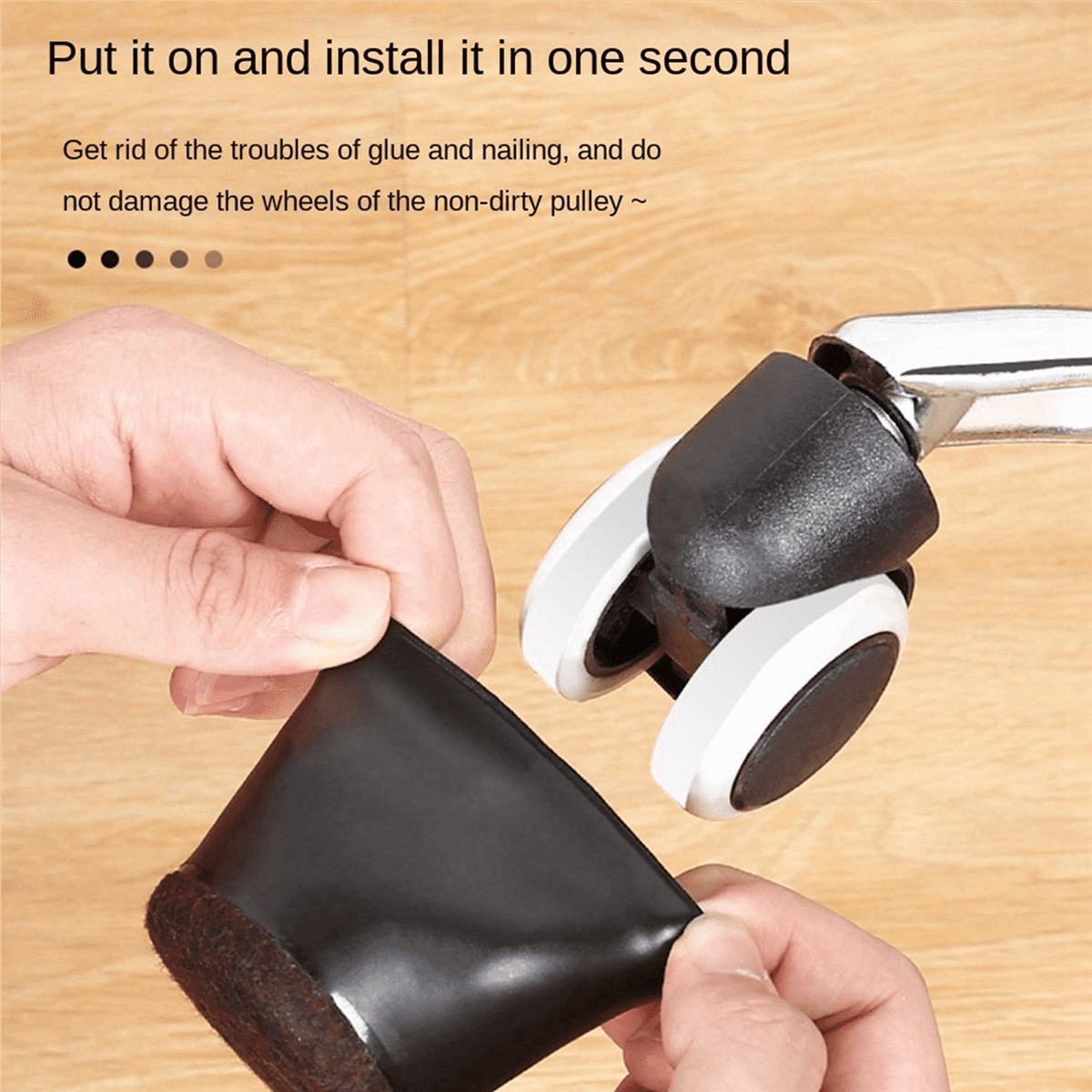 10X Rubber Bed Office Chair Wheel Stopper Furniture Legs Caster Cups ...