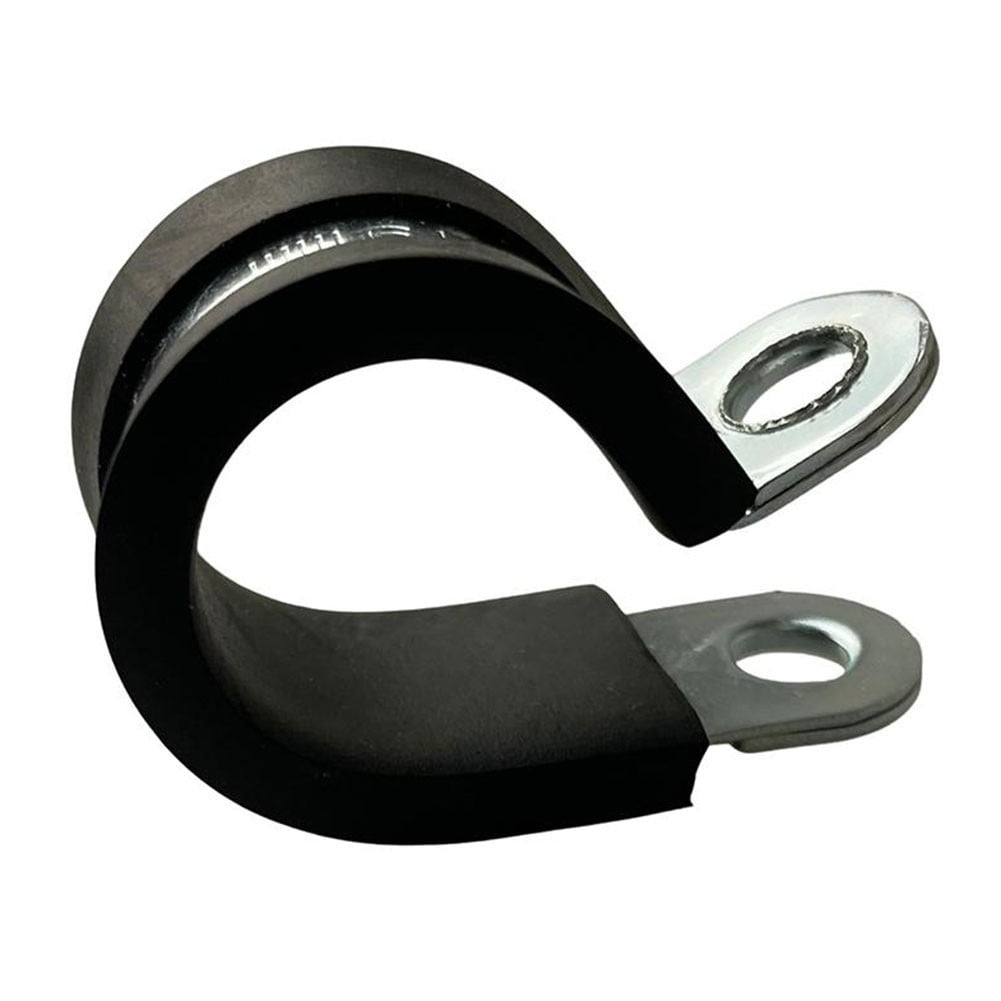 10X Stainless Steel Rubber Lined P Clips Hose Pipe Clamp Cable Mounting ...