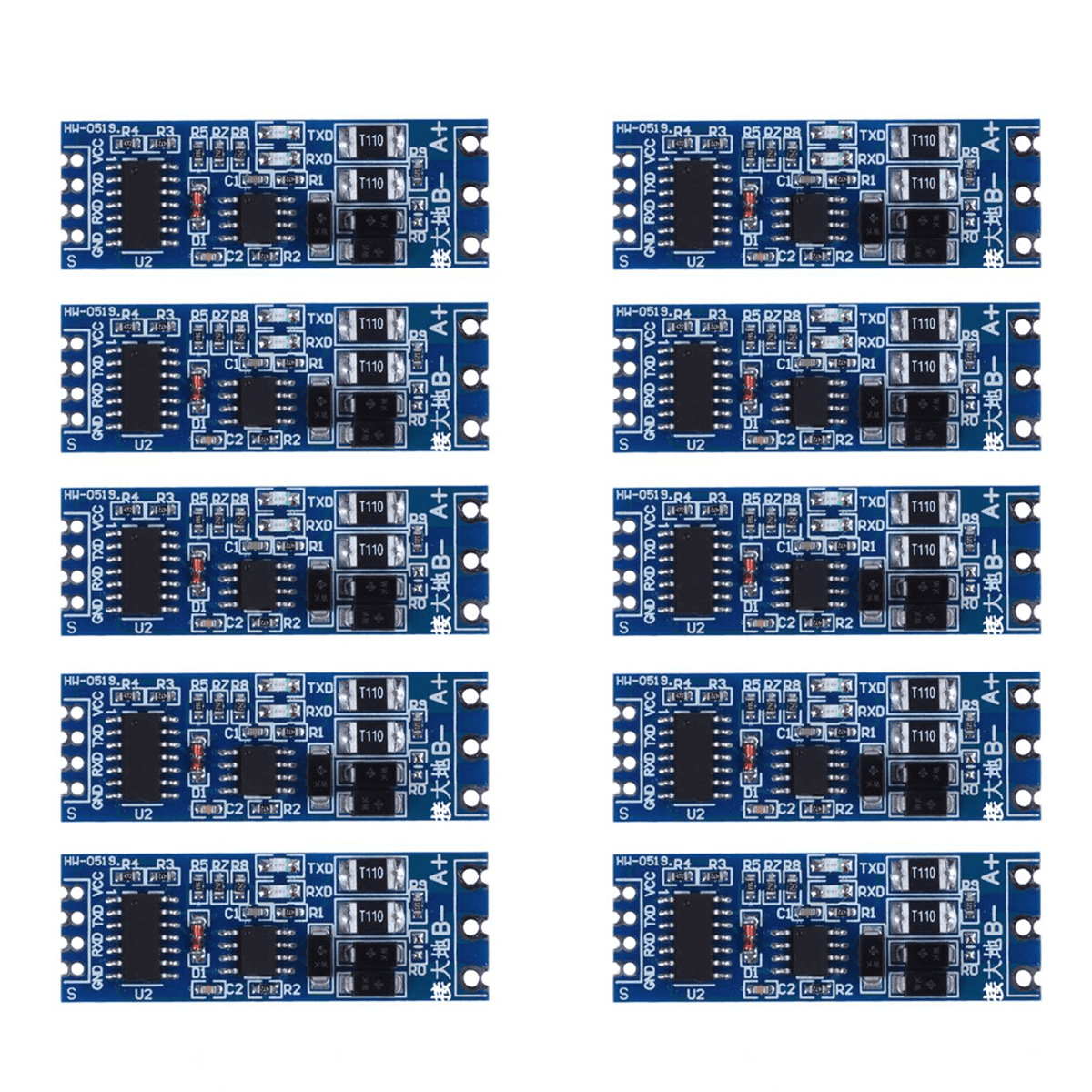 10x Ttl To Rs485 Adapter 485 Serial Port Uart Level Converter Module 33v 5v