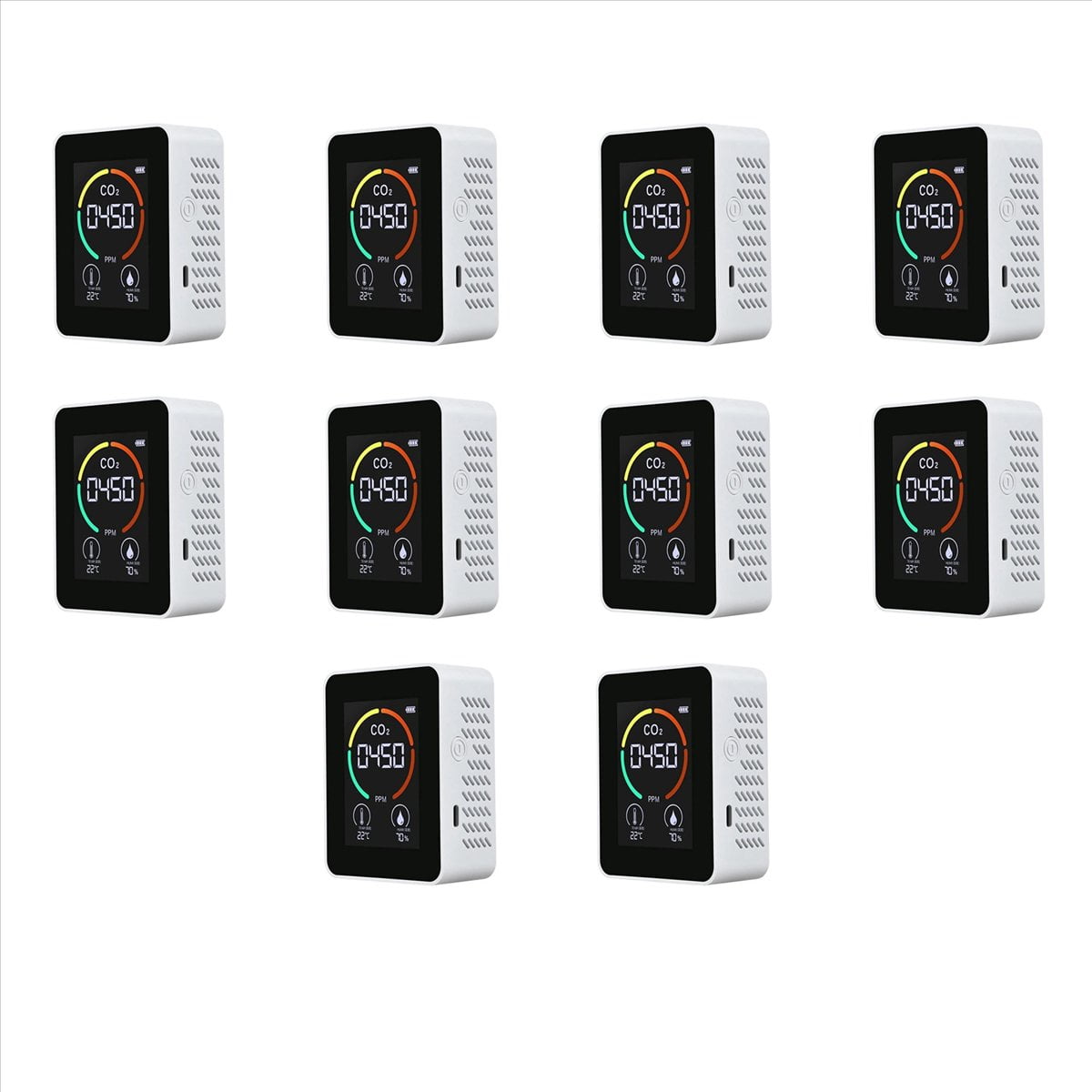 10X Temperature & Humidity Meter, Air Quality Monitor, Digital Air ...
