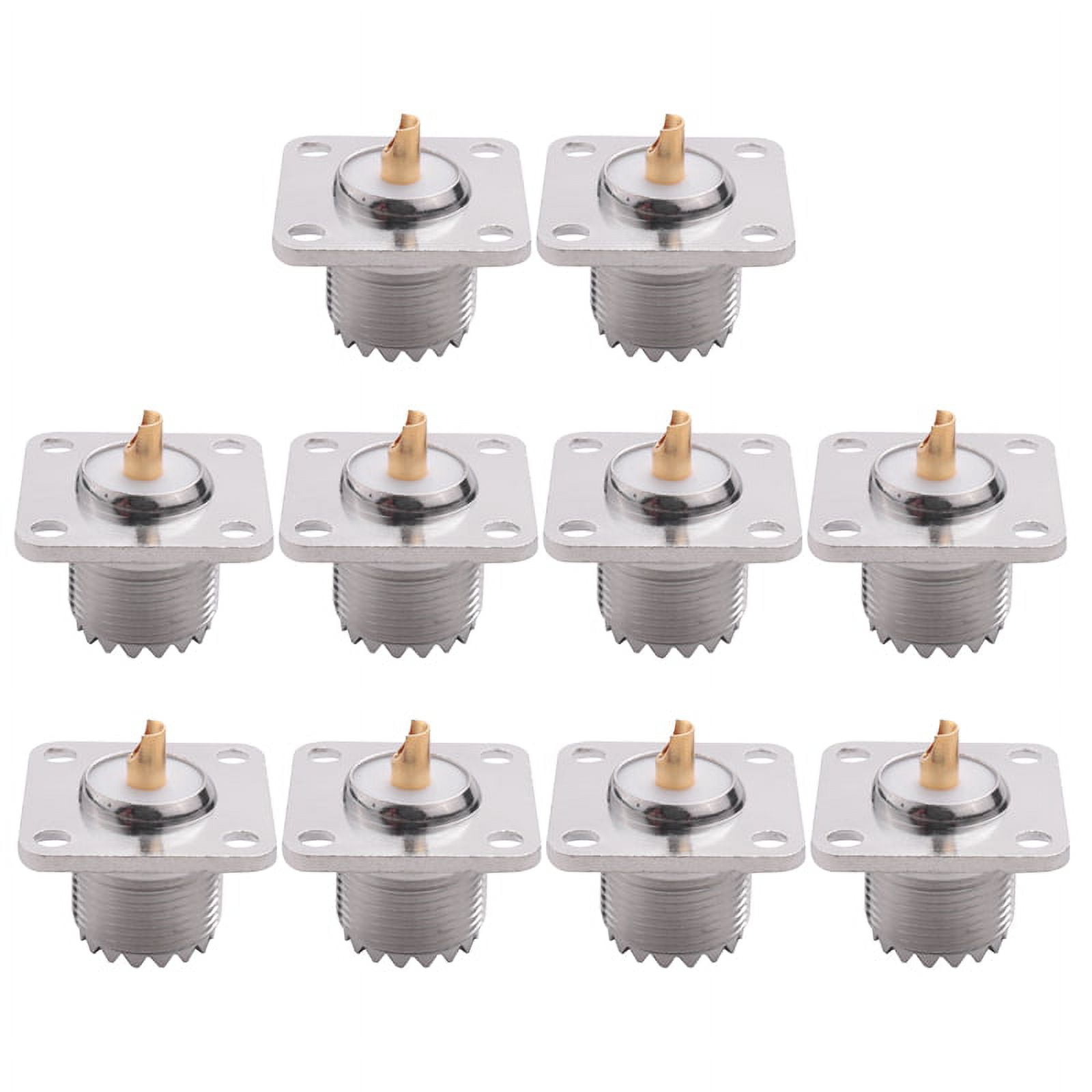 10X UHF SO-239 Female Jack Square Shape Solder Cup CoaX Connector for ...