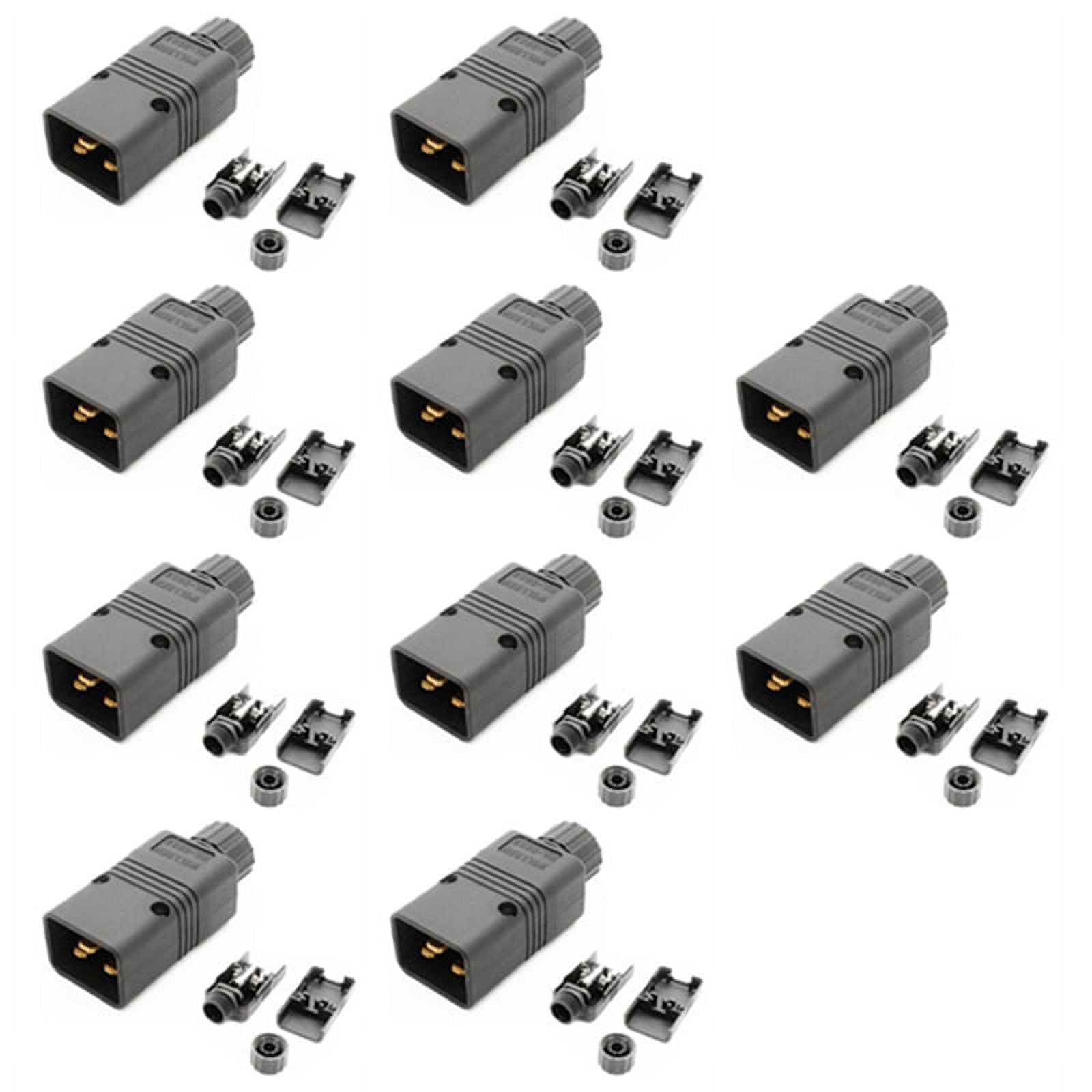 10X UPS Power IEC Male C20 Plug Power Cord Cable Plug Rewirable 16A ...