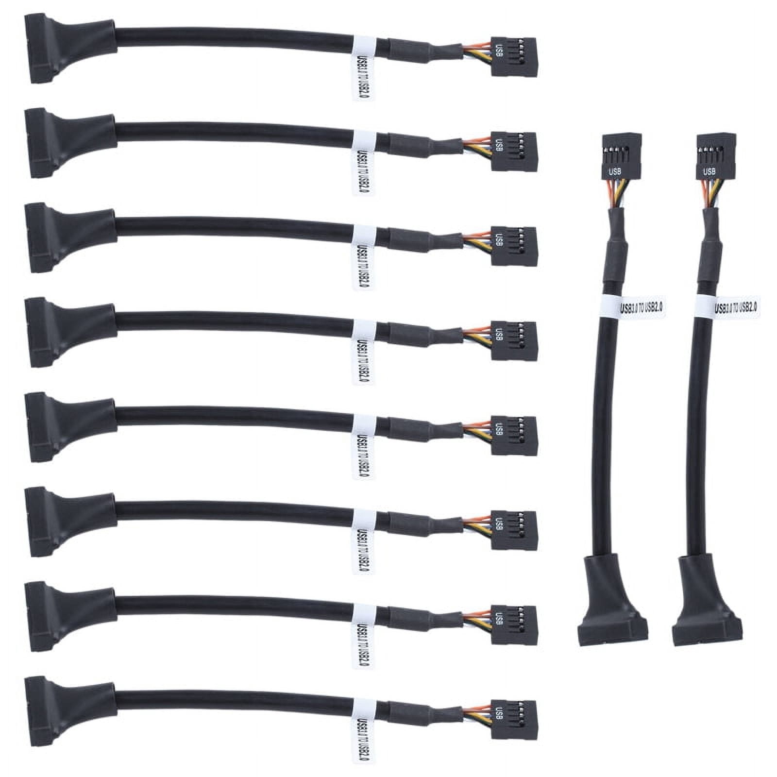 10X USB 3.0 20 Pin Header Male to USB 2.0 9 Pin Female Adapter Cable ...