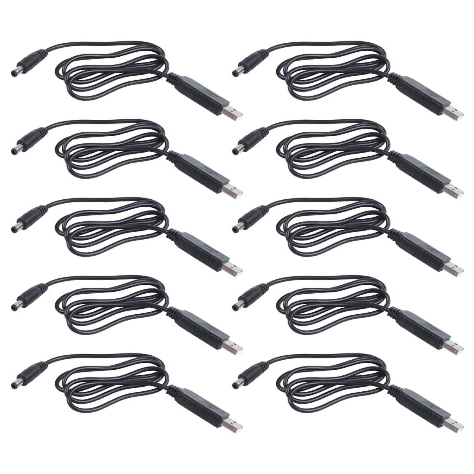 10X USB DC 5V to DC 12V 2.1mm x 5.5mm Module Converter DC Male Connector Jack Power Cable Plug ...