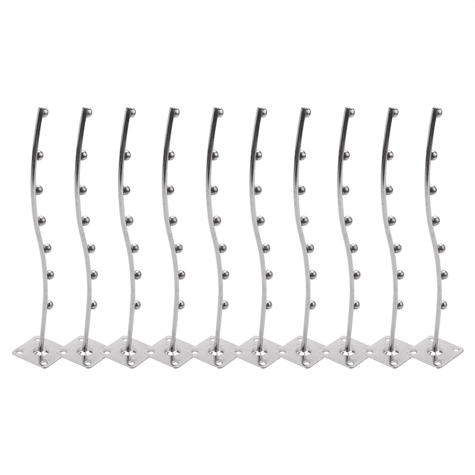 10X Wall Mount Waved Waterfall Hanger Rack 7 Beads Garment Display ...