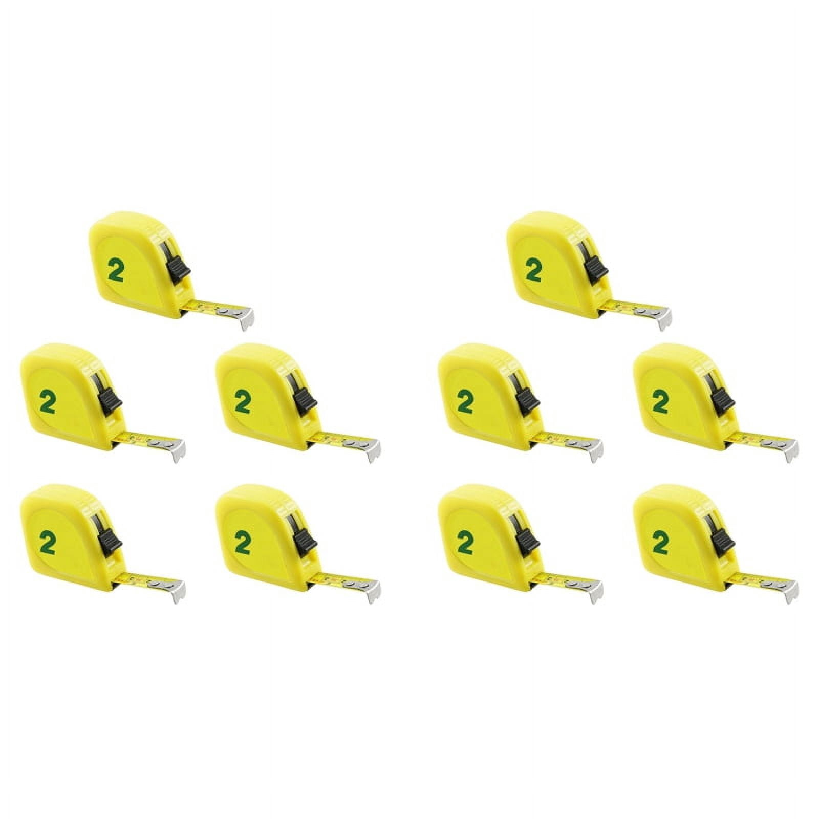 10X Yellow 2M 6FT Tape Meter Measuring Tape Scale Metal Capsule ...