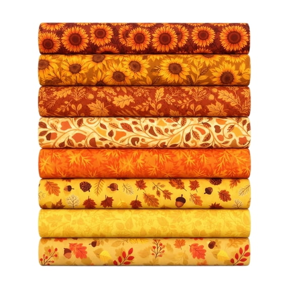10X10 Fabric Squares with Cotton Autumn Maple Leaf Print, 8-Pack, 10X10 ...