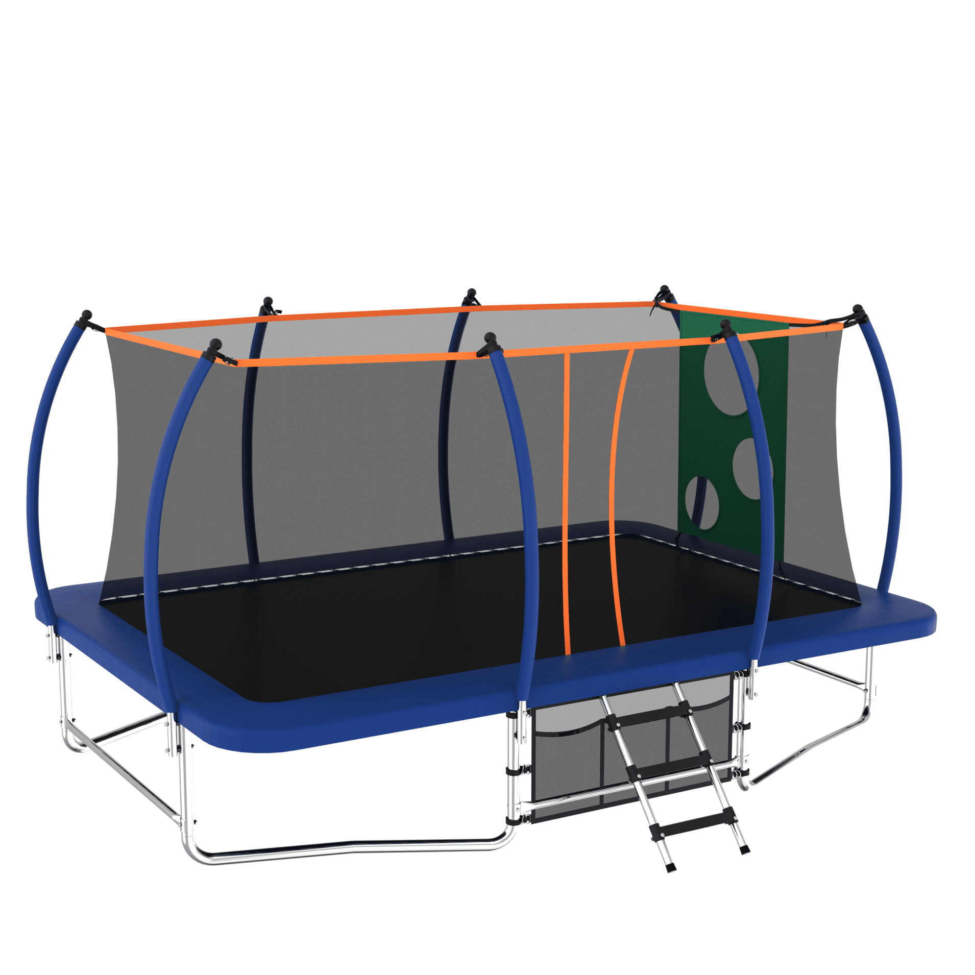 10X16FT Square Trampolines with Football Bag, Outdoor Rectangular ...