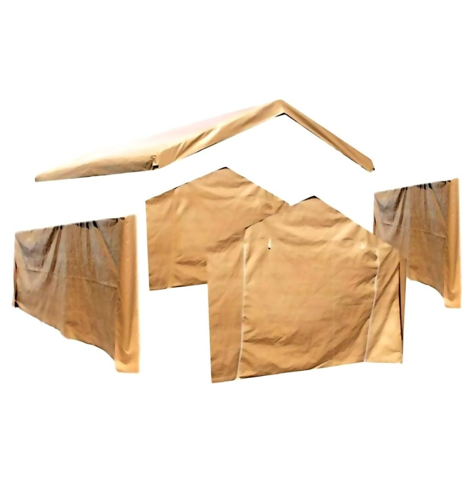 10X20 Canopy Tarp Set (5pc) Paneling and Top Set Valanced Tarp Kit ...
