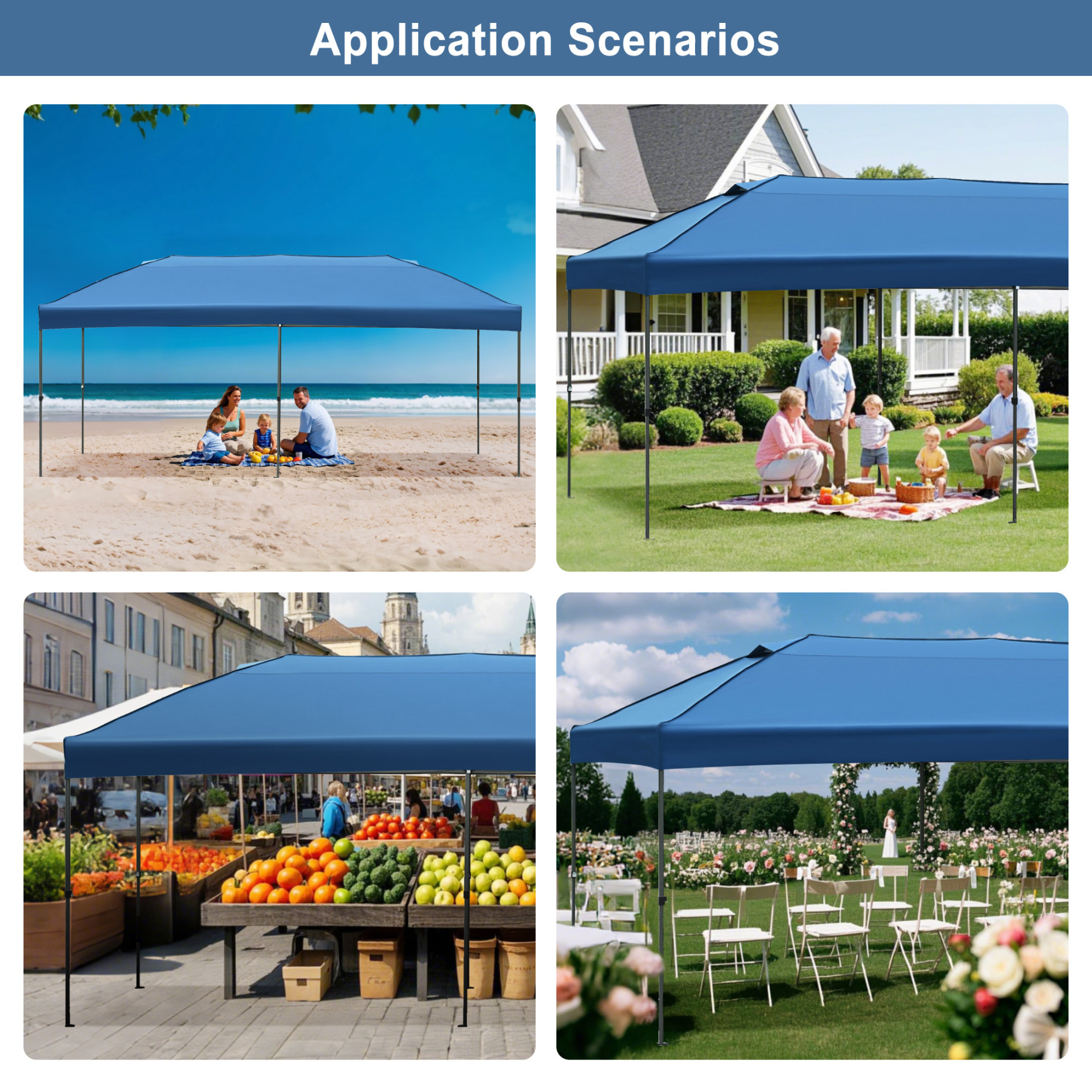 10X20 Pop Up Canopy Tent,Heavy Duty Outdoor Canopy Tent with Sidewalls ...