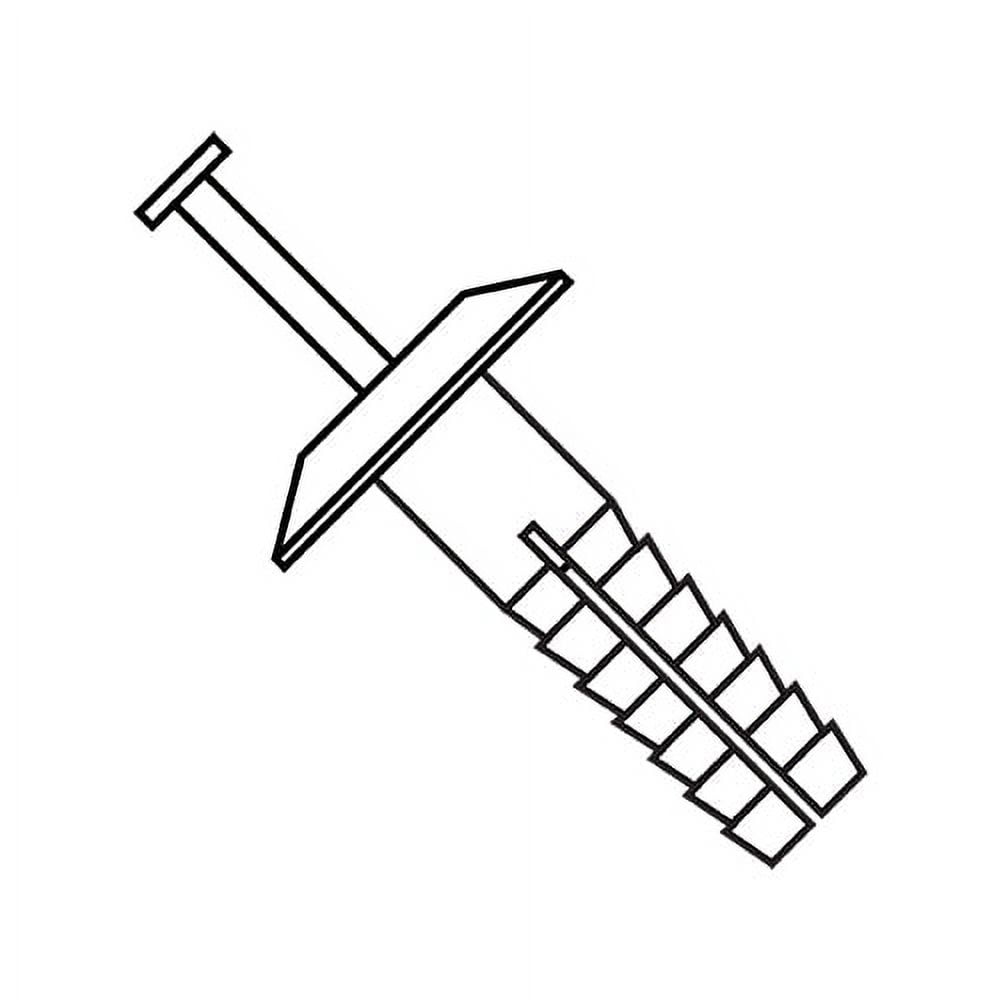 10X3/4 Two Piece Nylon Anchor Rivet Truss Head Nylon Pin White (Pack ...