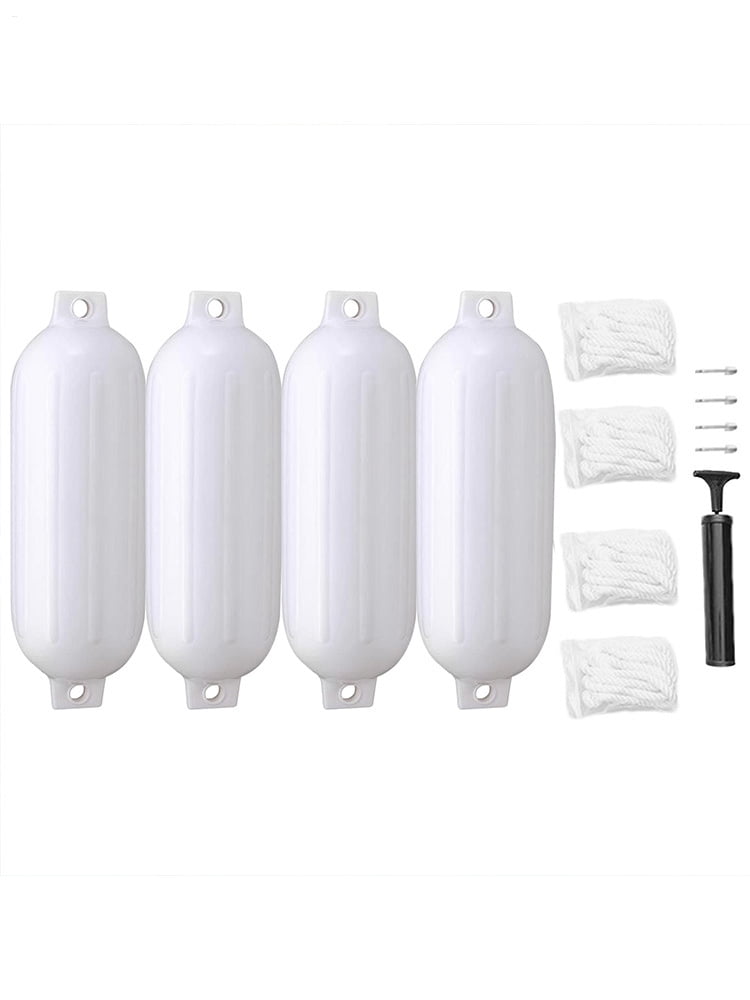 10X30 Inch Boat Dock Bumpers 4 Pack, Inflatable PVC Fenders Kit ...