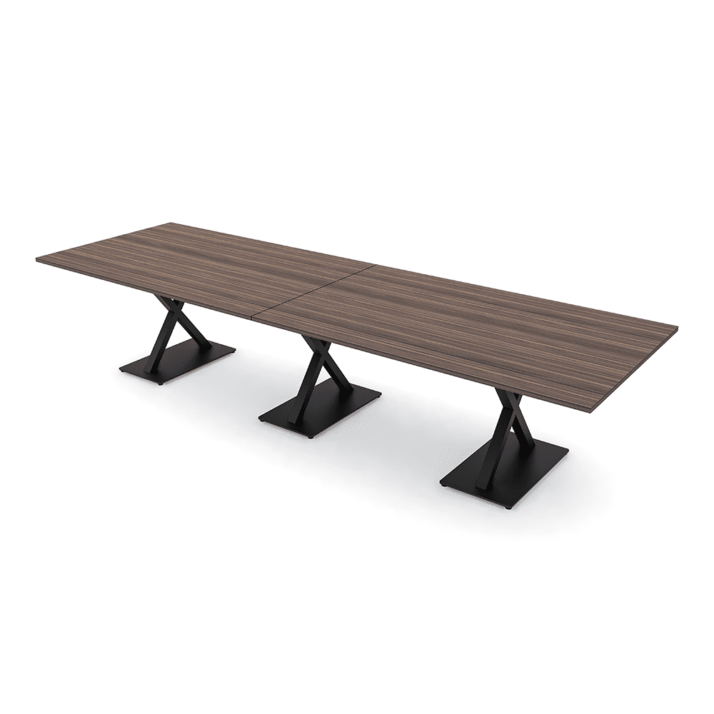 10X4 Modular Rectangular Conference Table With X Bases Power Modules ...