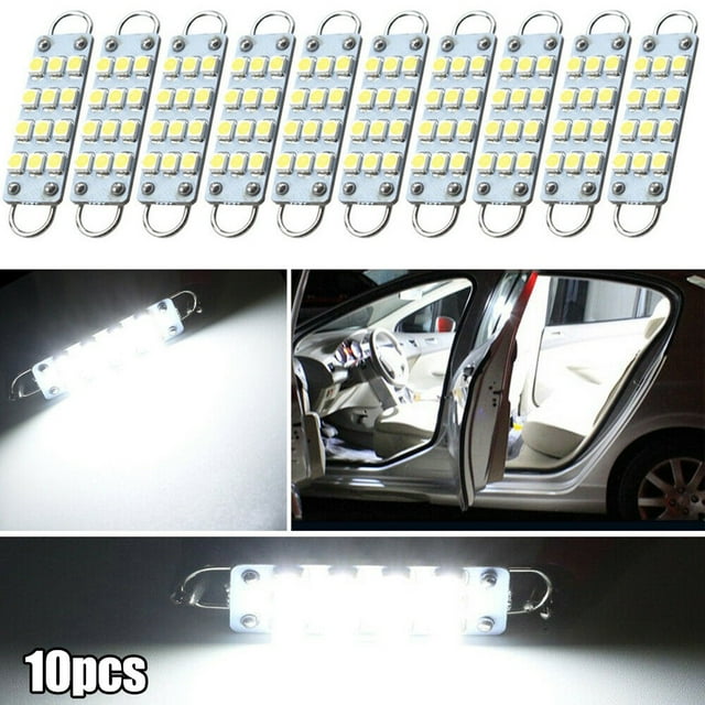 10X561 562 567 Led 12Smd 44mm Rigid Loop Interior Map Dome Door Trunk ...