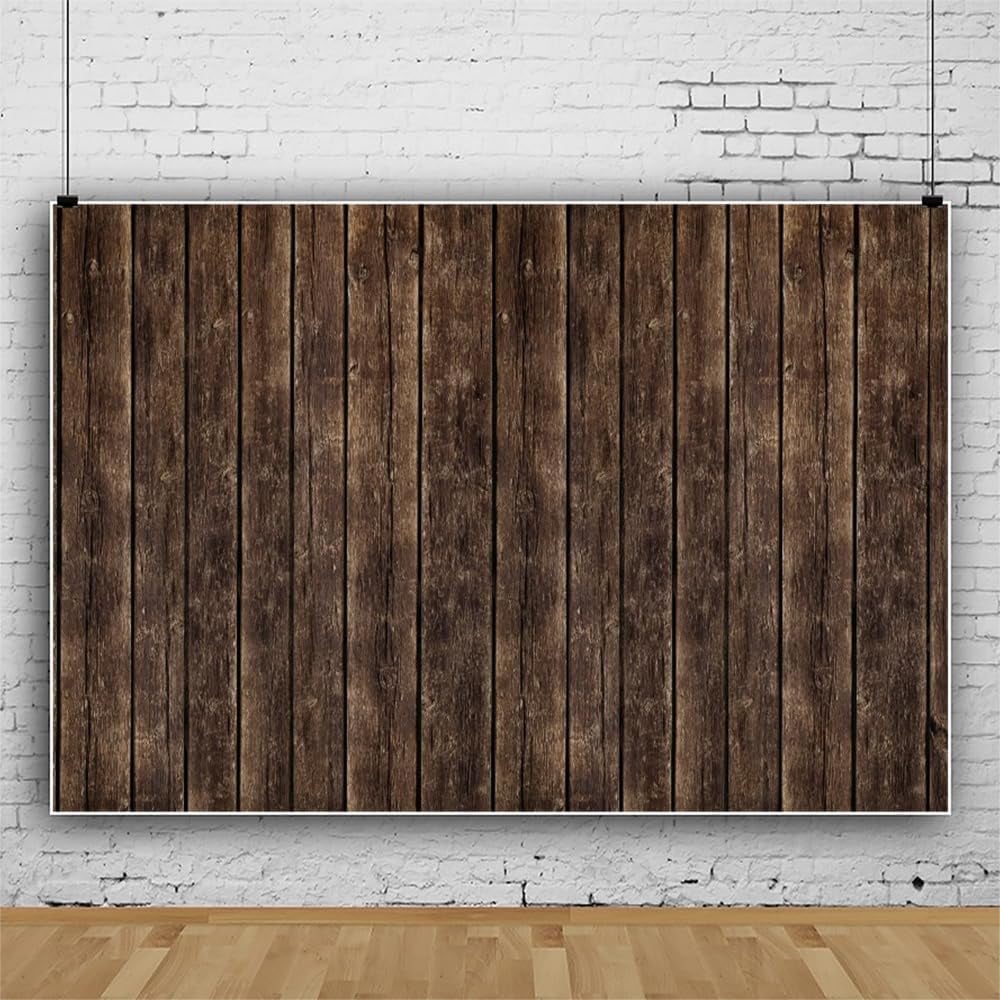 10X6.5Ft Rustic Wood Wall Backdrop Vintage Brown Wooden Floor Board Backgro - Walmart.com
