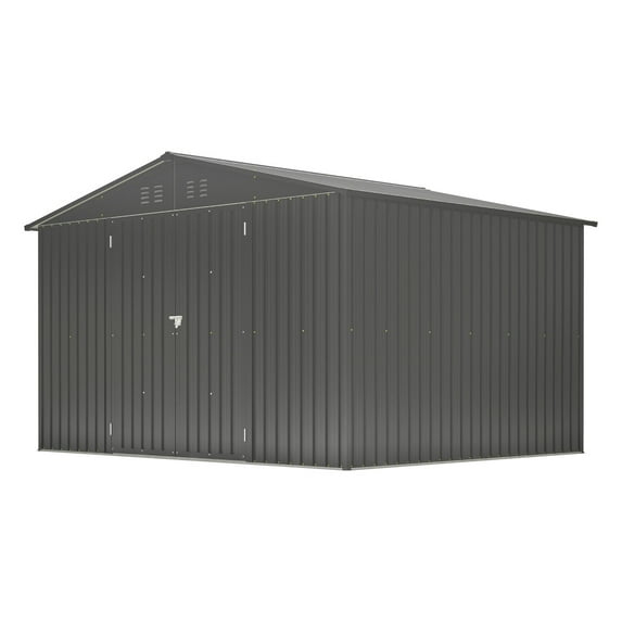 10X8 FT Outdoor Storage Shed, Metal Tool Shed & Outdoor Storage with ...