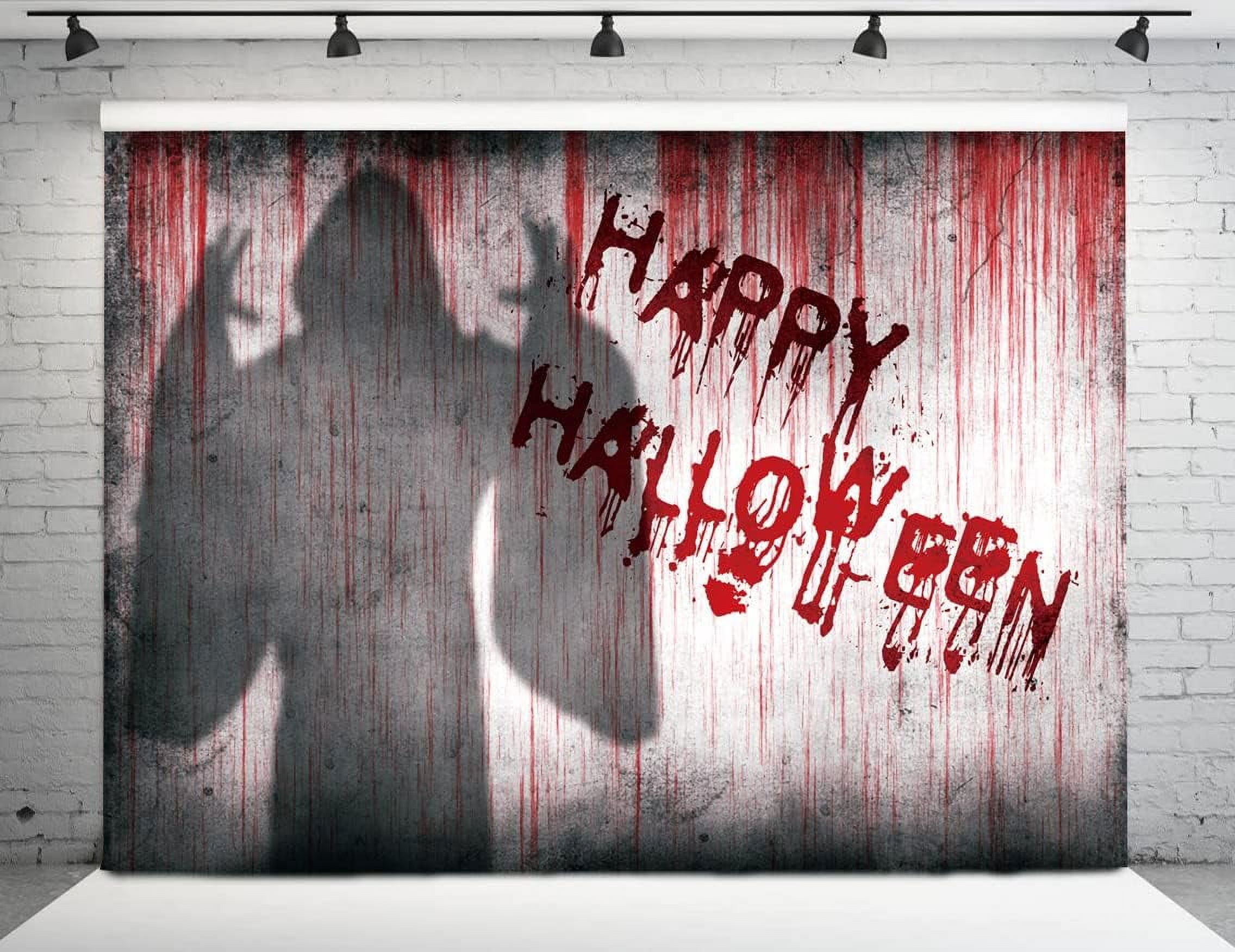 Halloween Scary Heads Backdrop