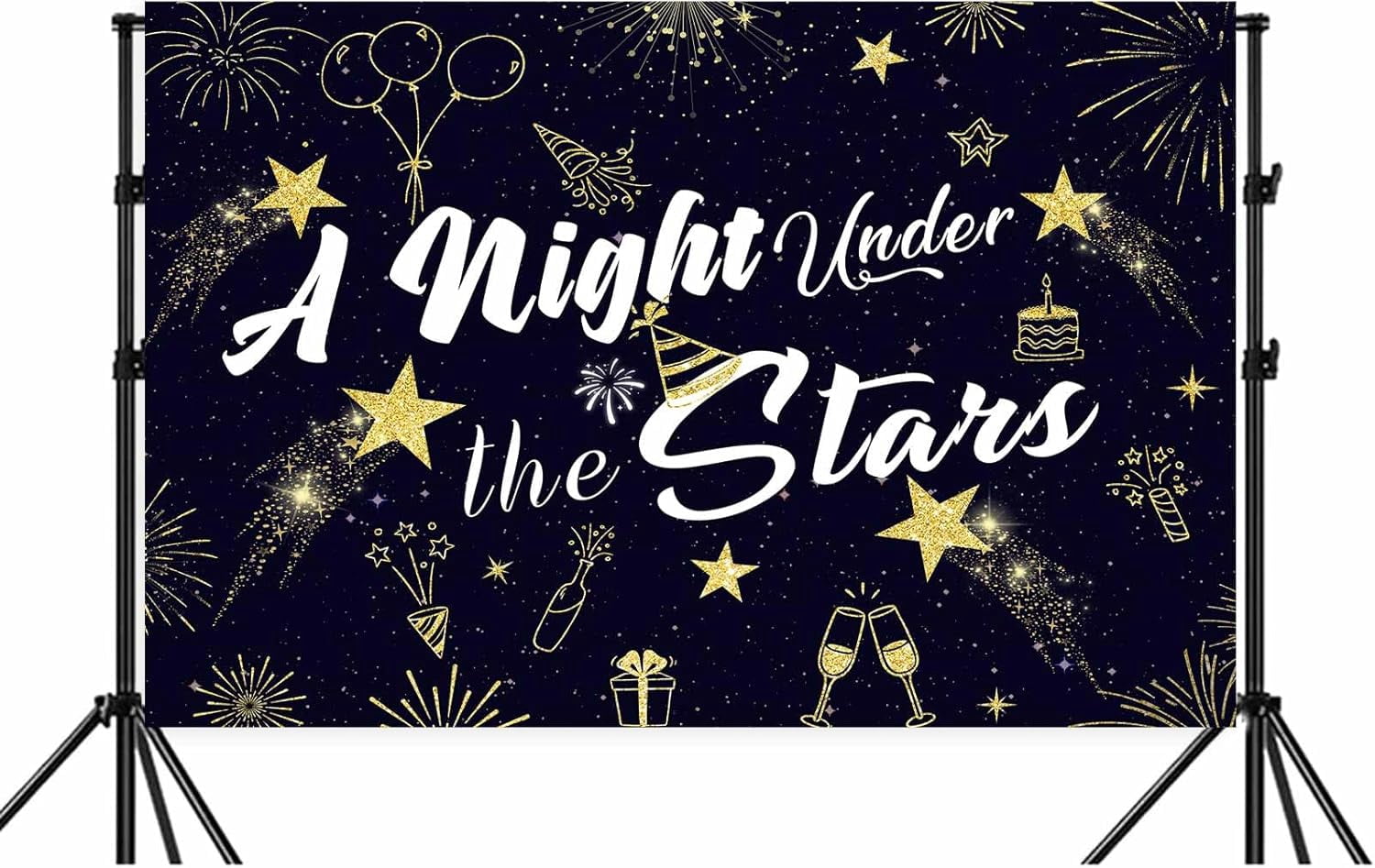 10X8ft Starry Night Sky Backdrop Banner Galaxy Night Sky Shining ...