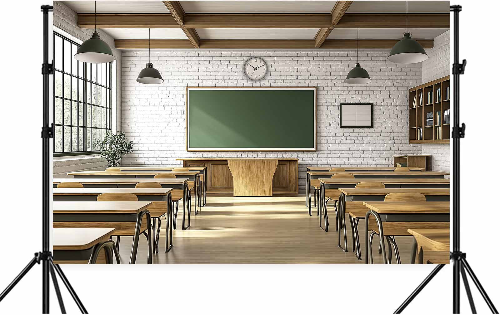 10X8ftClassroom Backdrops Blackboard Back to School Green Chalkboard ...