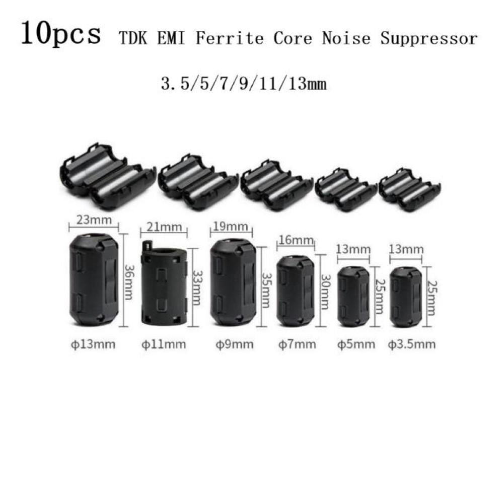 10Xtdk Ferrite Core Noise Suppressor Filter Ring Cable Clip On Wire Rfi ...
