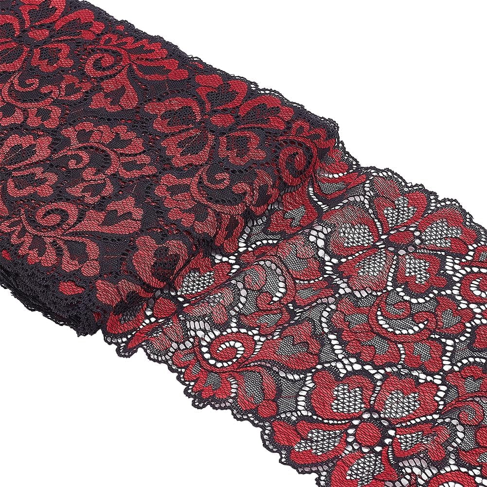 10Yard 10 Yards Lace Tulle 7 Inches Wide Fire Brick Color Lace ...