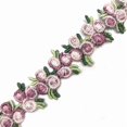 10Yard Flower Polyester Jacquard Ribbon for Garment Accessories Purple ...