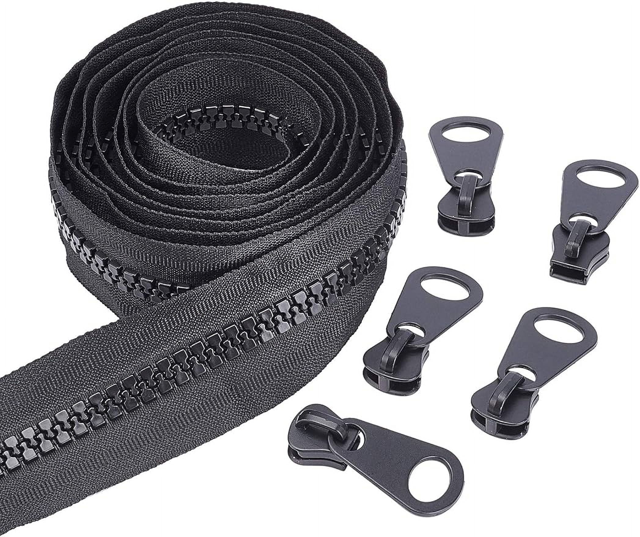 10Yards #10 Nylon Closed-end Zippers with 20Pcs Sliders for DIY Sewing ...