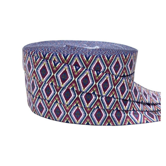 10Yards 15mm Geometry Printed Fold Over Elastics Ribbon Craft DIY ...
