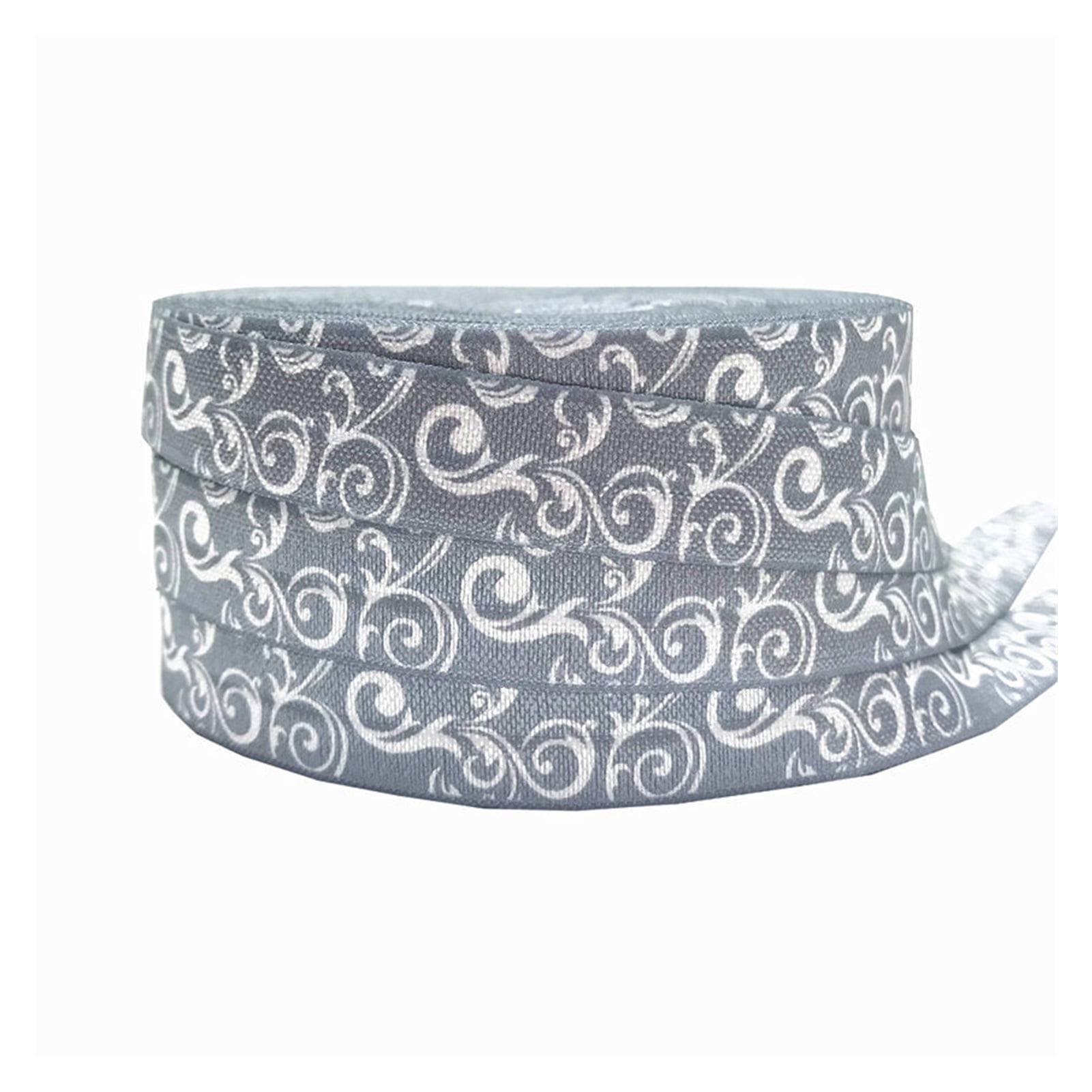 10Yards 16mm Gradient Whirlpools Print Fold Over Elastic Stripe Ribbon ...