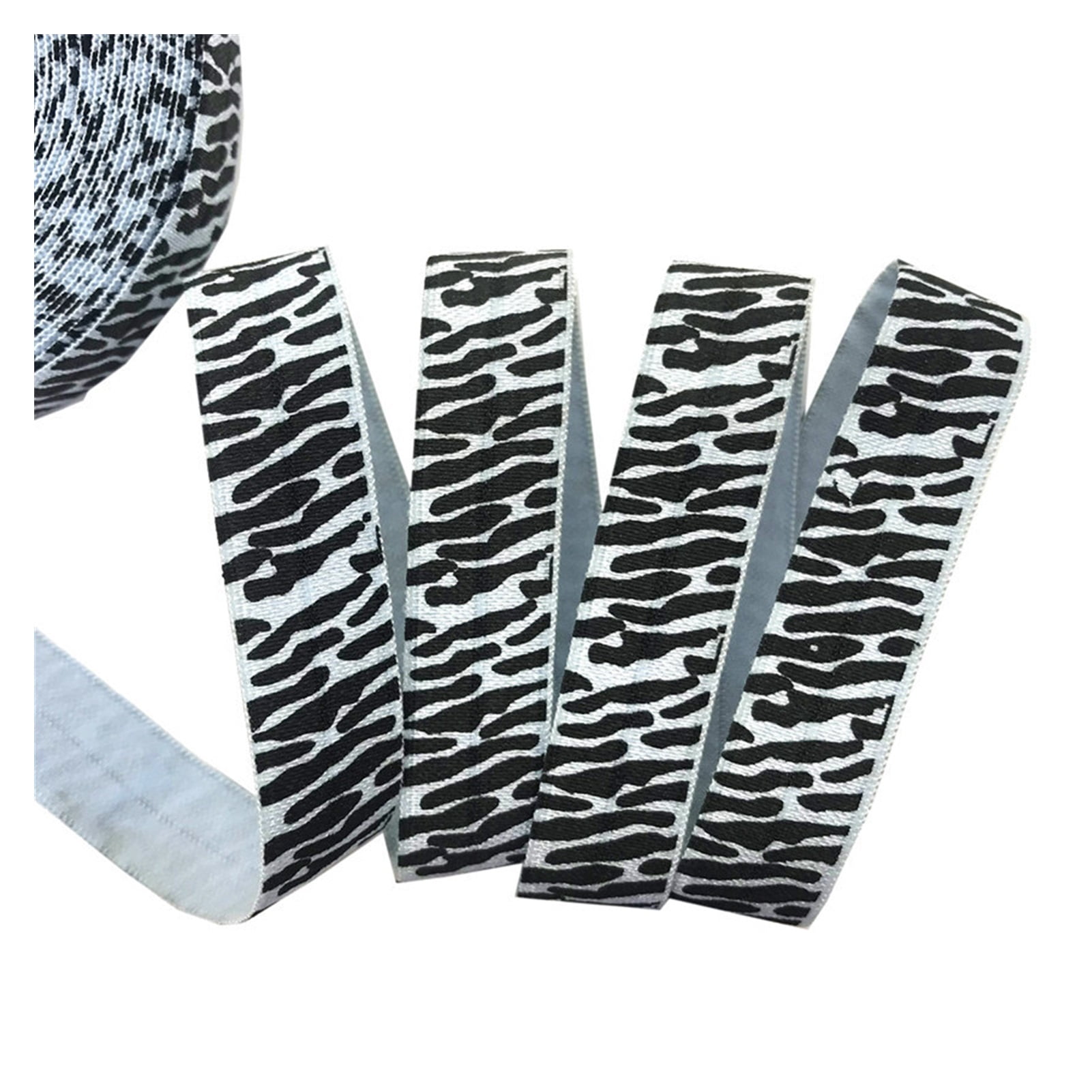 10Yards 16mm Zebra Pattern Leopard Printed Fold Over Elastic Giraffe ...
