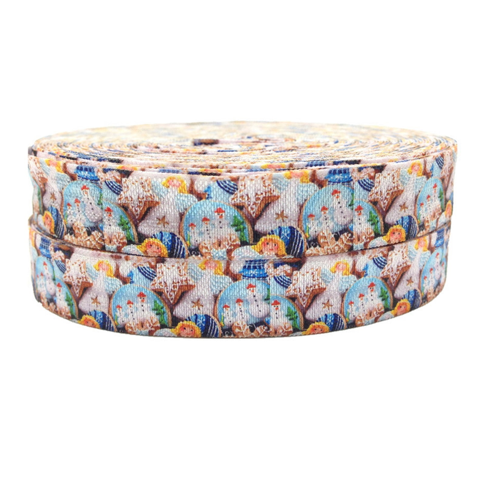 10Yards Geometry Printed Fold Over Elastic Ribbon for Craft DIY Gift ...