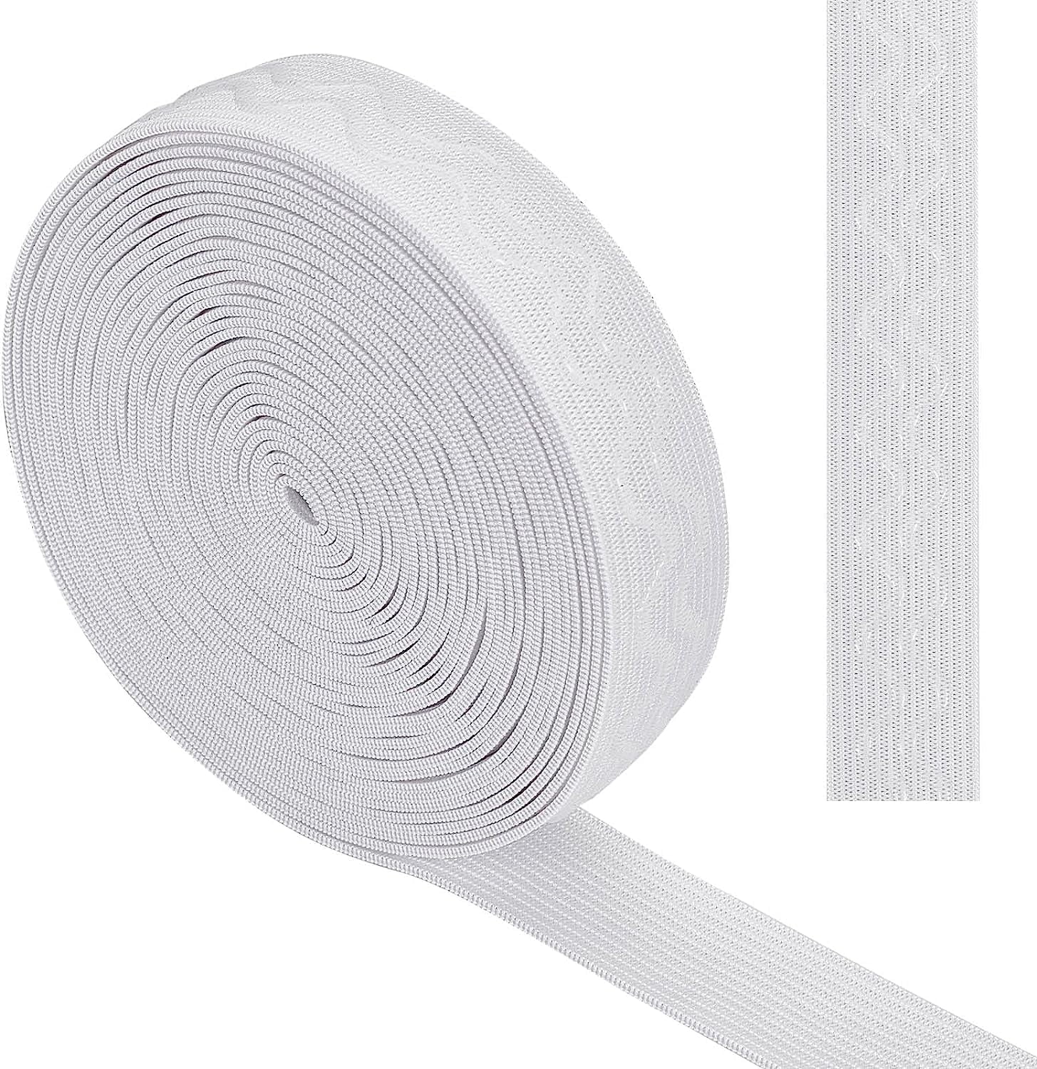10Yards Non-Slip Silicone Elastic Gripper Band White Heavy Stretch Wave ...