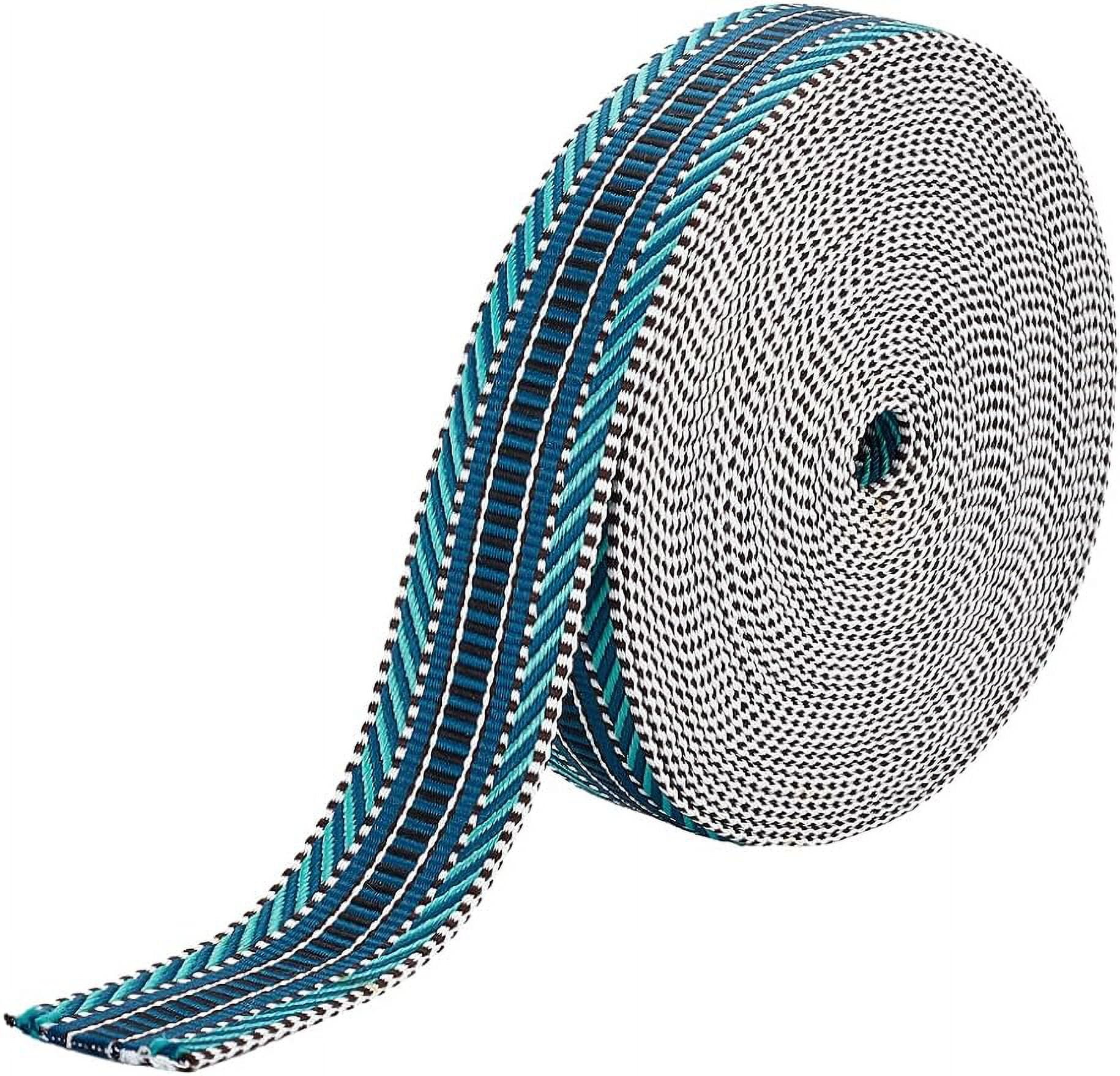 10Yards Turquoise Jacquard Polyester Webbing 1-1/2Inch Webbing ...