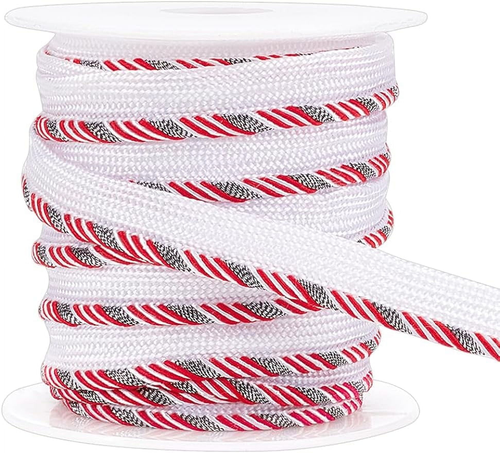 10Yards Twisted Lip Cord Trim 3/8 inch Red and White Polyester Edge ...