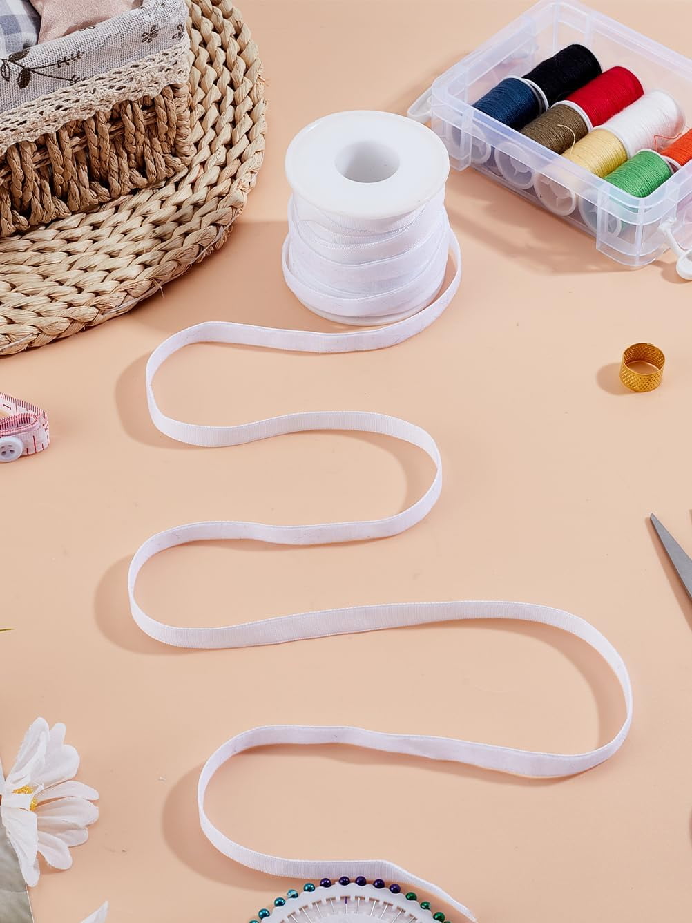 10Yards White Velvet Ribbon Gift Wrapping Ribbon with 1Pc Plastic Empty ...