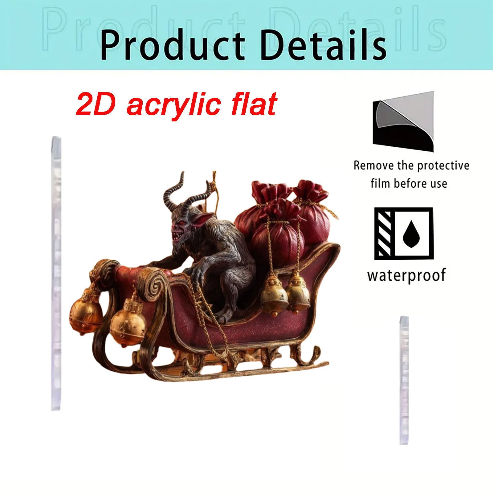 10cm/4 inch Holiday Prank Series Folklore Horror Christmas Tree ...