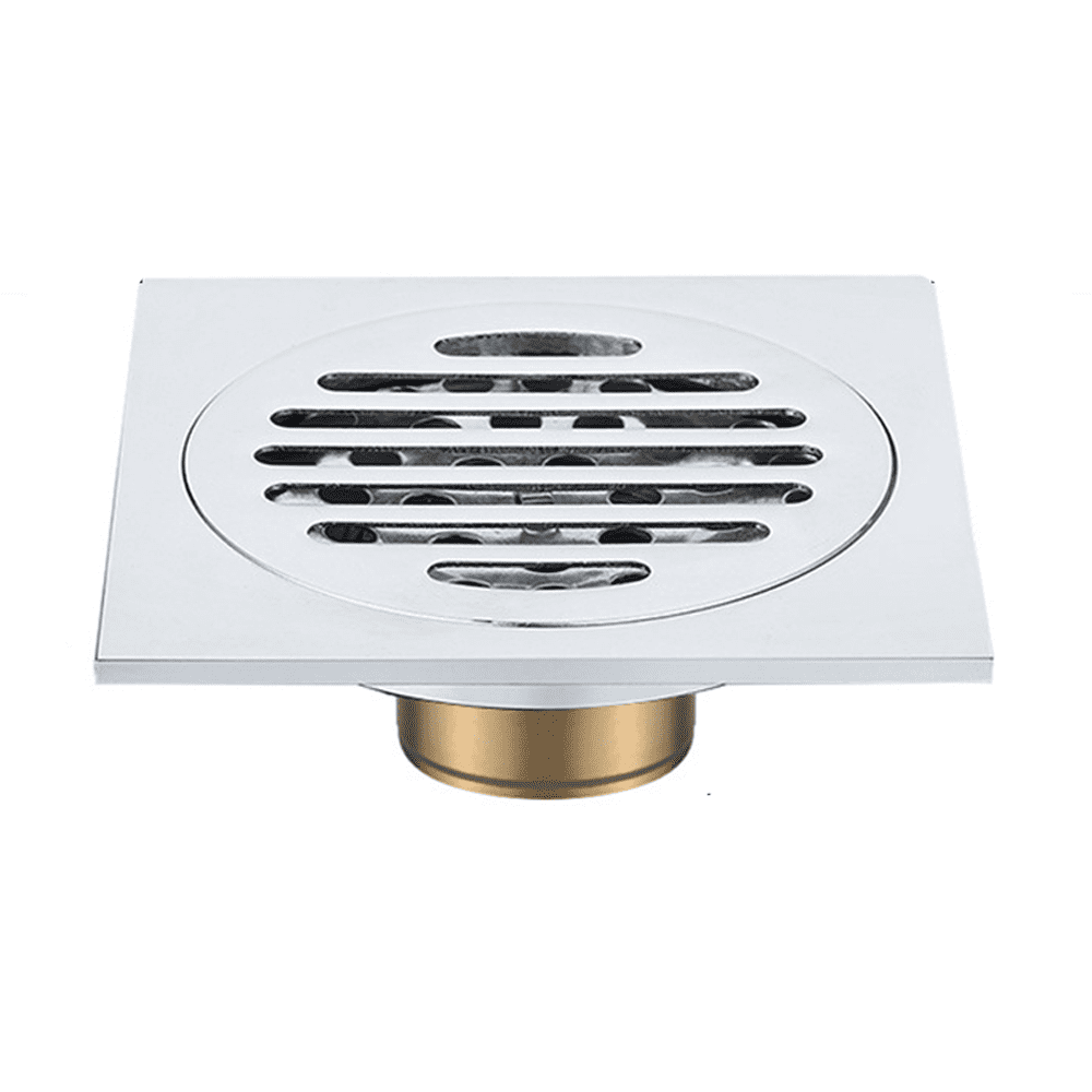 10cm Brass Square Shower Floor Drain Plug with Tile Insert for Home ...