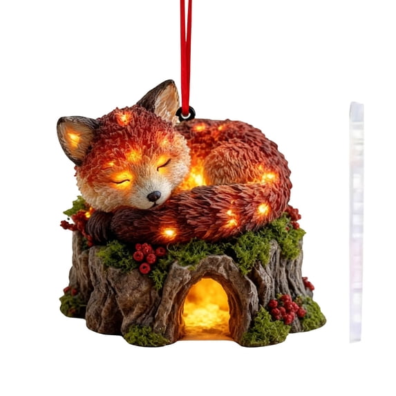 10cm Forest Animals Christmas Tree Pendant Acrylic Holiday Ornament ...